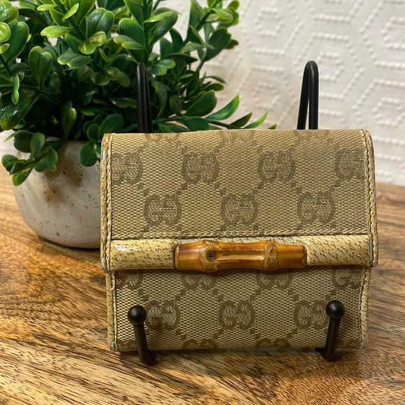 Gucci | Bags | Gucci Bamboo Compact Wallet | Poshmark